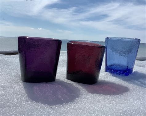 Fire And Light Recycled Art Glass On The Rocks” Tumblers Etsy