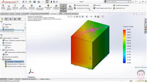 Esfuerzos Combinados Con Una Carga Excéntrica Mediante Solidworks