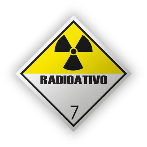 Placa Rótulo De Risco Classe 7 Radioativo