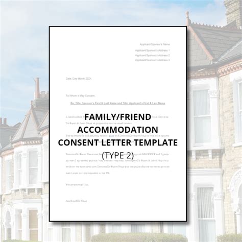 Accommodation Consent Letter Template For Ilr Set M Expert