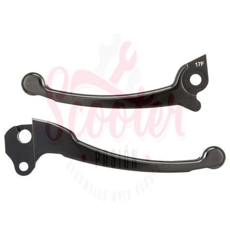 Juego Manetas Sport Sip Negro En Aluminio Cnc Para Vespa Px Disco