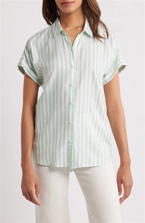 Womens Green Button Up Tops Nordstrom