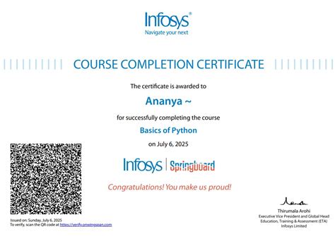 python learning infosysspringboard codingjourney certificateunlocked womenintech
