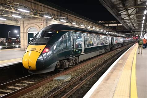 Class 802 No 802017 In Gwr Green At Exeter Saint Davids Night Shot £1
