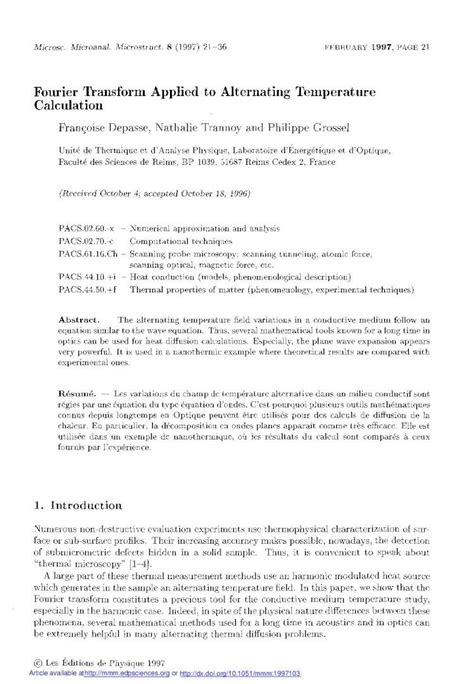 pdf fourier applied alternating temperature calculation · pdf