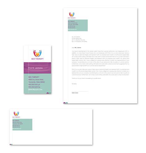Sex Therapy Stationery Kits Template