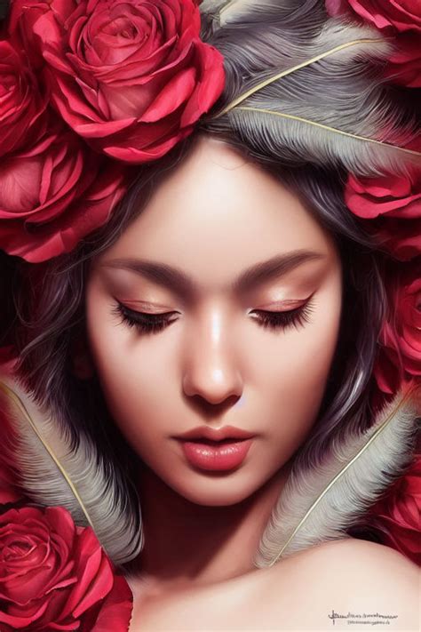 Girl And Roses By Annahenrietta91 On Deviantart