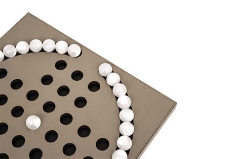 Pinetti Peg Solitaire Leather Board Game 2jour Concierge