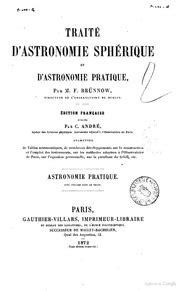 Traité d astronomie sphérique et d astronomie pratique par m F Brünnow Astronomie pratique