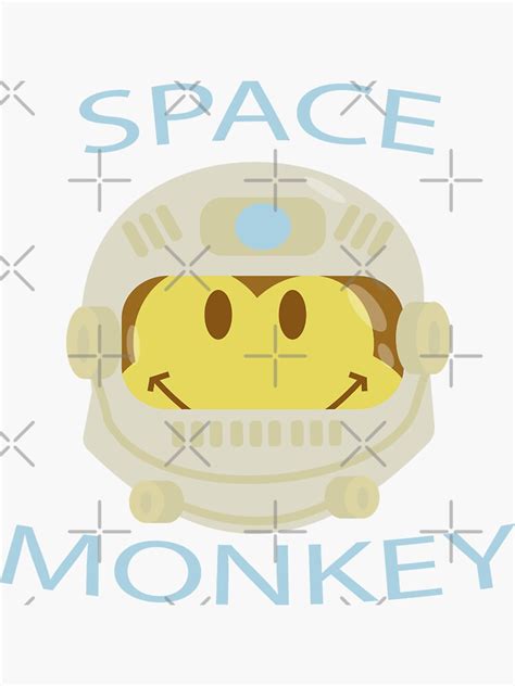 Space Monkey Space Travel Cute Animal Sticker For Sale By Idesign23