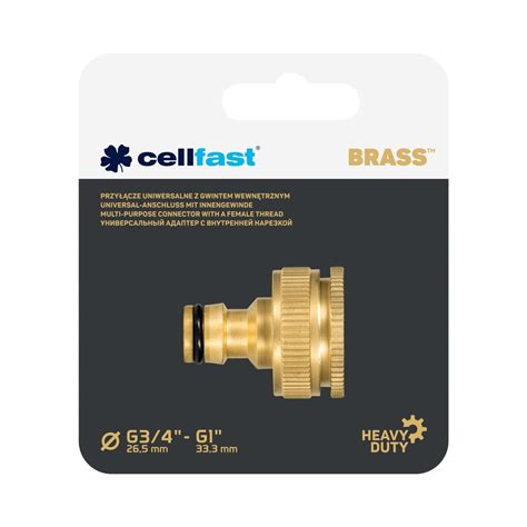 Multi Purpose Connector With A Female Thread Brass™ G3 4 G1 Cellfast