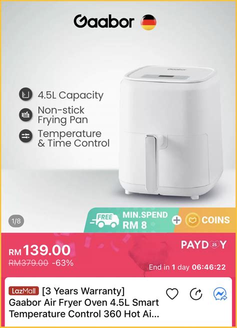 Gaabor全店【payday大促销 】！多款家电折扣高达60 ！吹风筒特价只需rm23！ Redchili21