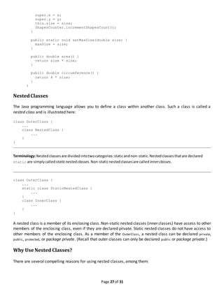 Class Notes Week On Class Objects And Methods DOCX