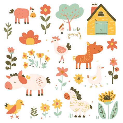 Illustration Nature Vector Farm Agriculture Field Farming Background