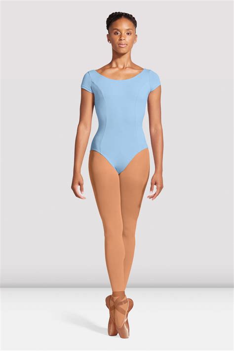 Ladies Mirella Cap Sleeve Princess Seam Leotard Blue Bloch Dance Us
