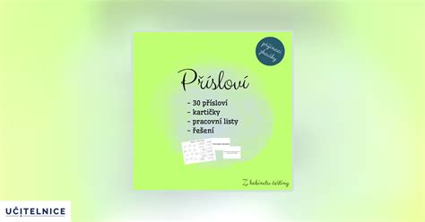 Přísloví Učitelnice