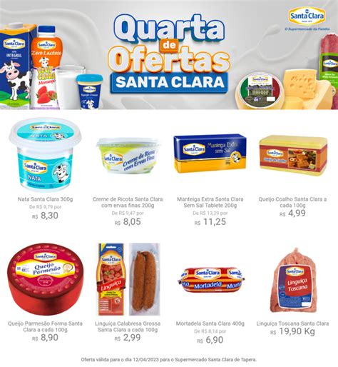 Confira A Quarta De Ofertas Do Supermercado Santa Clara De Tapera JE Acontece