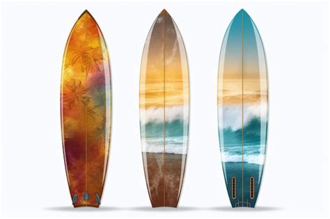 Premium AI Image Three Surfboards With Different Designs On Them Are