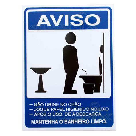 Placa Aviso Advertência Banheiro Masculino