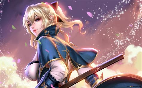 Chica De Anime Guerrera Caliente Jean Impacto Genshin K Descarga De Fondo De Pantalla