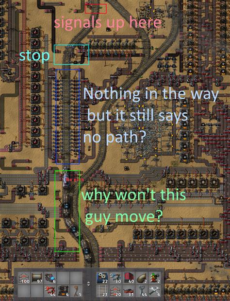 Can Someone Help Me With A Train Stuck Saying No Path R Factorio