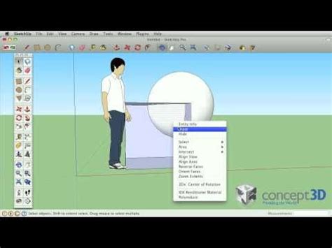 SketchUp Tips And Tricks Boolean Operations With Intersect With Model YouTube