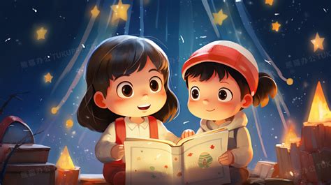 彩色读书的孩子插画图片素材下载 格式 熊猫办公