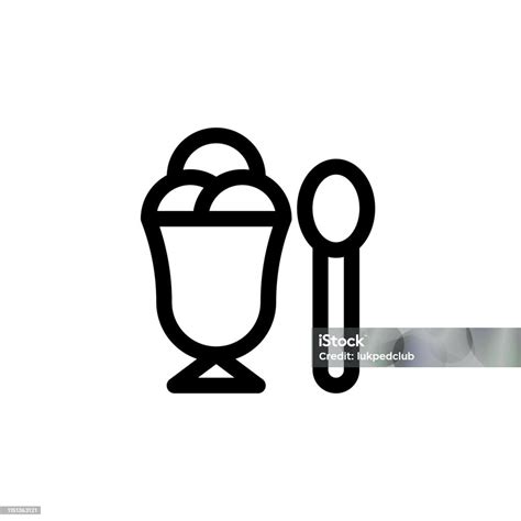 아이스크림 컵 벡터 일러스트 레이 션 과자 선 스타일 아이콘 0명에 대한 스톡 벡터 아트 및 기타 이미지 0명 냉동된 냉동식품 Istock