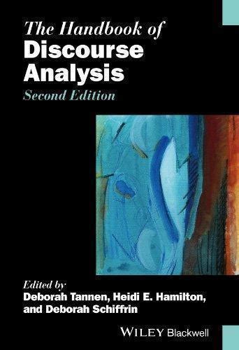 The Handbook Of Discourse Analysis 2nd Edition Tuned In Llc