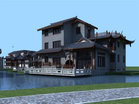 古建 仿古模型 自然场景模型库 模型下载 Cg模型网