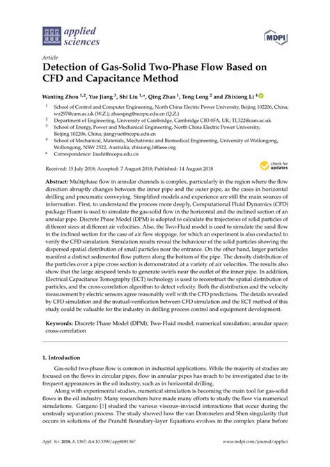 Pdf Detection Of Gas Solid Two Phase Flow Based On Cfd And Dokumentips
