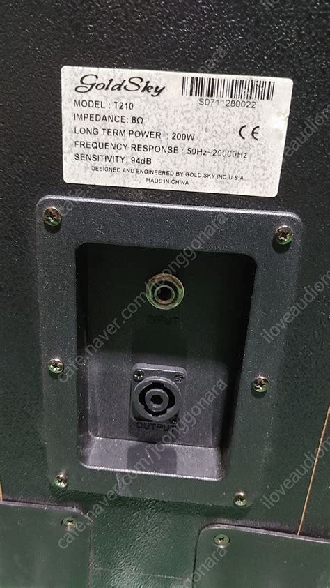 골드스카이 10인치 라우드스피커 200w 오디오홈시어터 중고나라