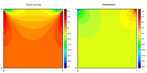 Vorticity And Pressure For The Cavity Test Download Scientific Diagram