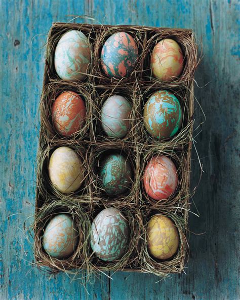 How To Make Marbleized Easter Eggs Martha Stewart
