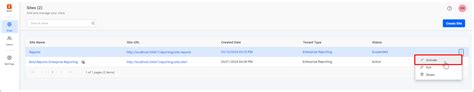 Manage Sites In Ums Of Enterprise Reporting Bold Reports