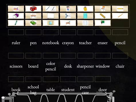 Unit 4 Classroom Objects Match Up