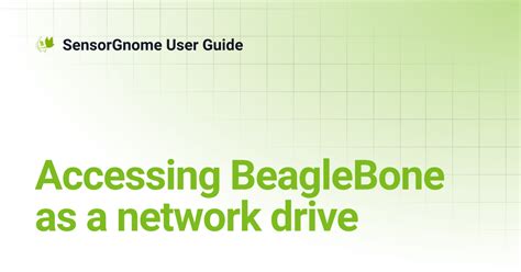 Accessing Beaglebone As A Network Drive Sensorgnome User Guide