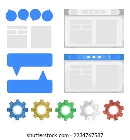 Vector Illustration User Interface Collection Flat Stock Vector