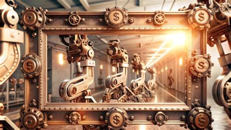 Futuristic Ai Automation And Dollar Flow Frame Concept For Operational Cost Reduction Photo