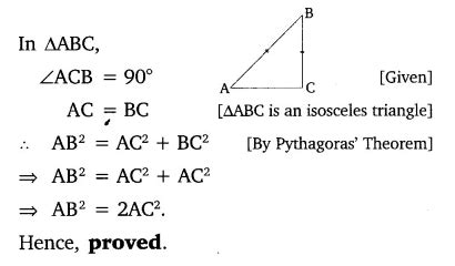 ABC Is An Isosceles Triangle Right Angled At C Prove That AB AC CBSE Class Maths
