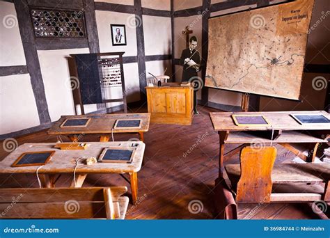 Gammalt Klassrum Redaktionell Fotografering För Bildbyråer Bild Av