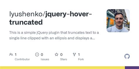 GitHub Lyushenko Jquery Hover Truncated This Is A Simple JQuery Plugin That Truncates Text To