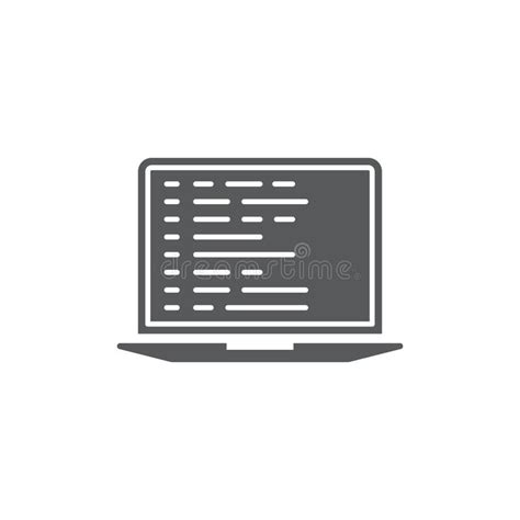 Computer Programming Vector Icon Symbol Isolated On White Background