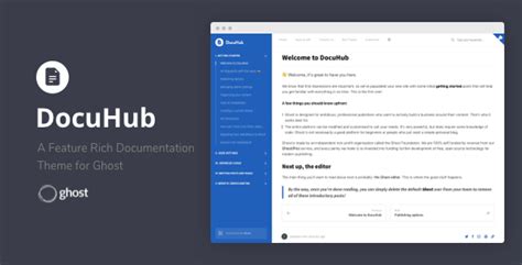 Docuhub A Modern Documentation Theme For Ghost By Layeredcraft