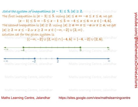 Class 11 Chapter 6 Linear Inequations System Of Linear Inequations Lecture 2 Pdf