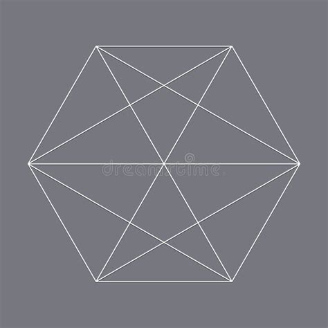 Geometric Octagon Polygon With Diagonal Angles Drawn Geometry Vector Design Shape Element