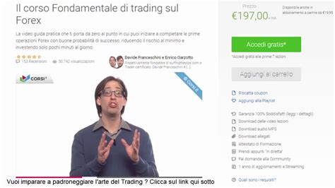 Il Corso Di Trading Sul Forex Youtube