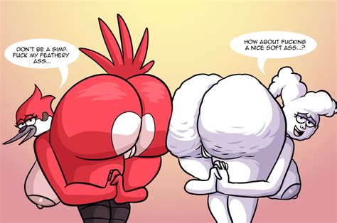 Rule 34 Anthro Behind Behind View Bending Over Big Ass Big Breasts