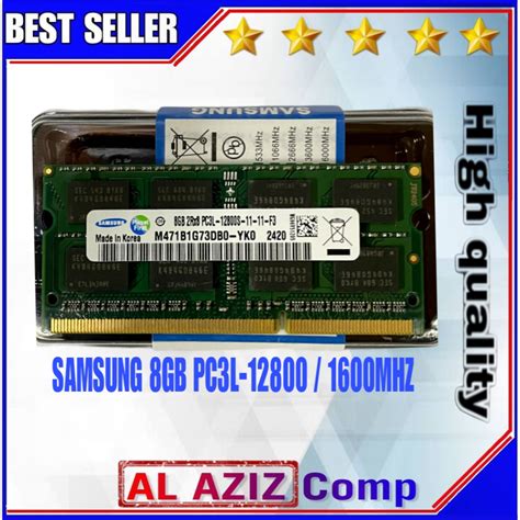 Jual Ram Laptop Samsung 8gb Ddr3 Pc3l 12800s 1600mhz Sodimm Shopee