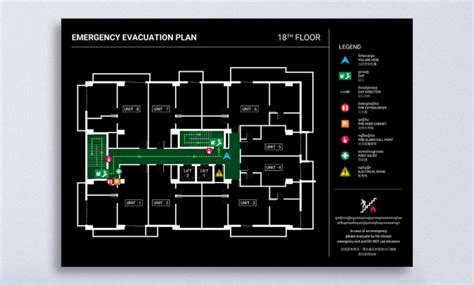 Design Professional Emergency Evacuation Map Fire Exit Plan By